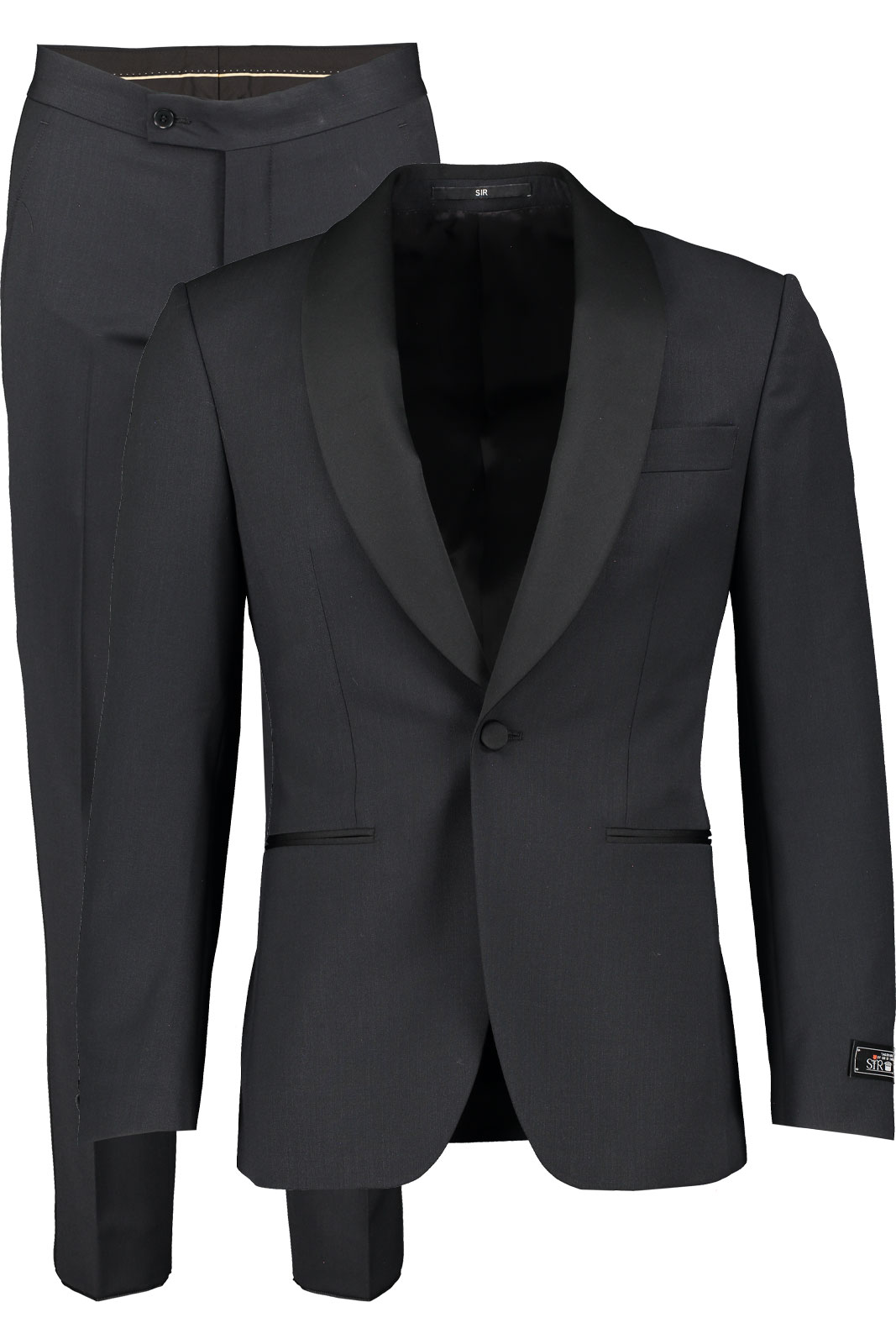 Moore 4700 Tux M&M - Svart Slim Fit Kostym för Herr